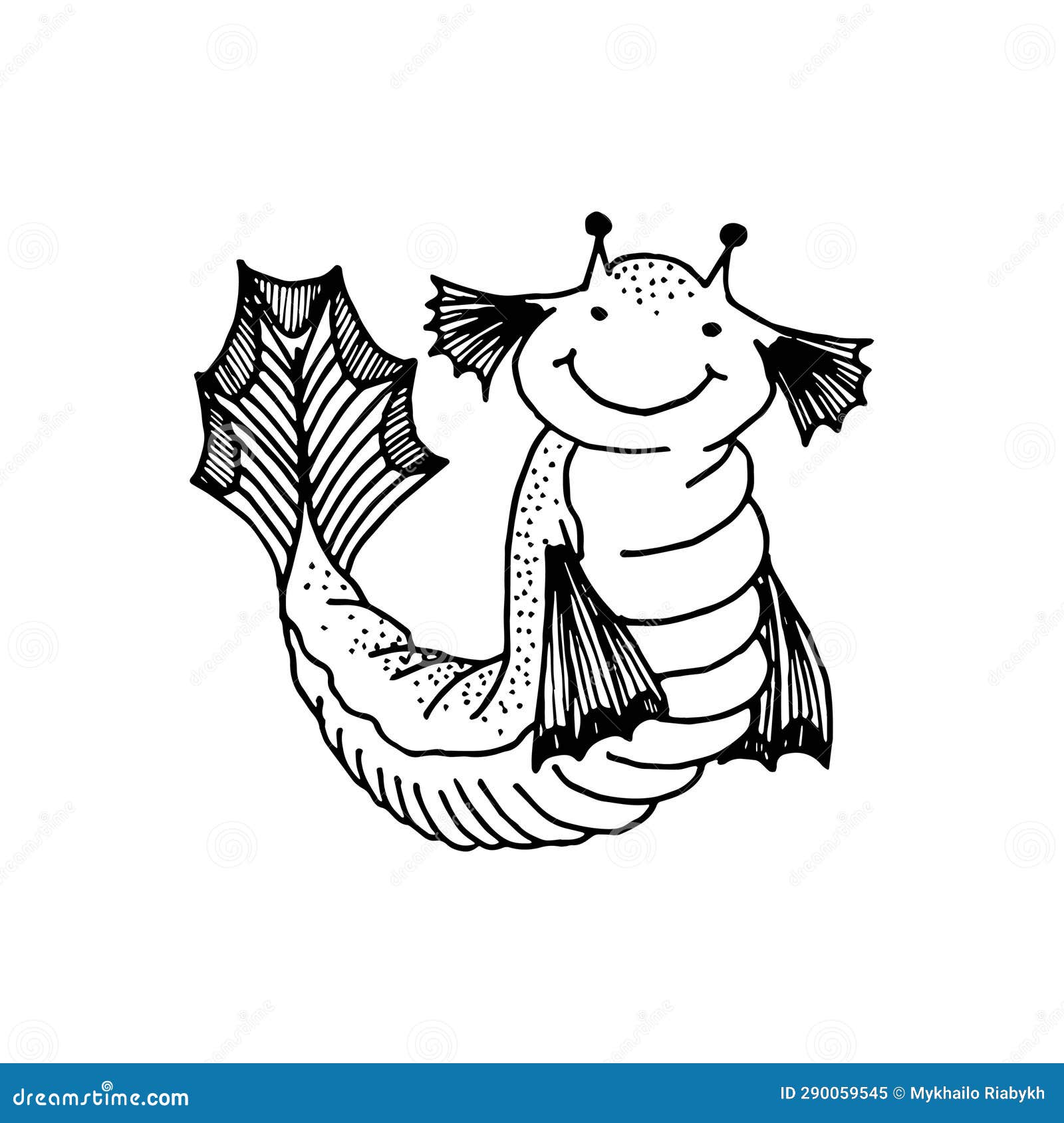 Handdrawn Magic Creature, Magic Animal Drawing Stock Vector ...