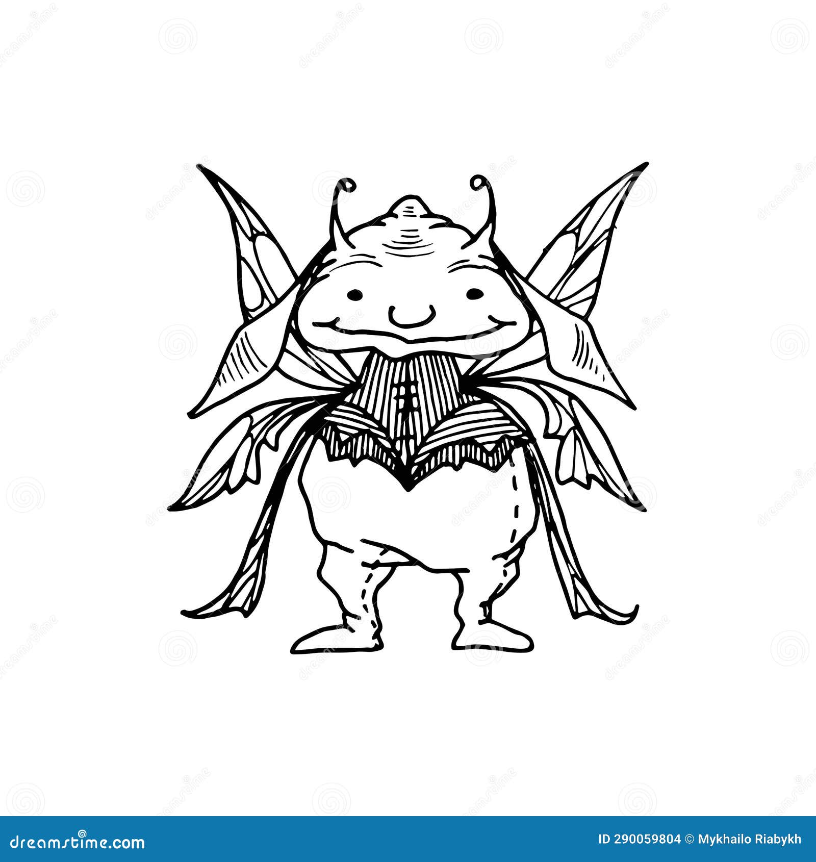 Handdrawn Magic Creature, Magic Animal Drawing Stock Illustration ...