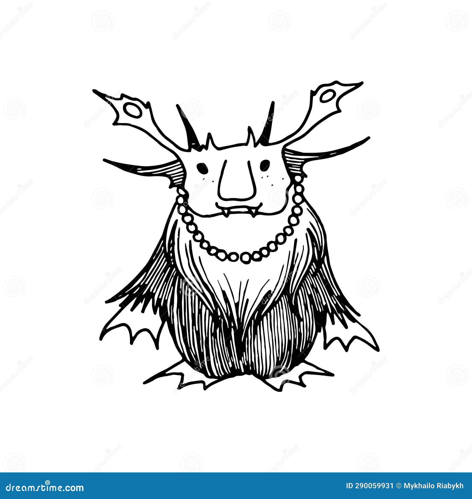 Handdrawn Magic Creature, Magic Animal Drawing Stock Illustration ...