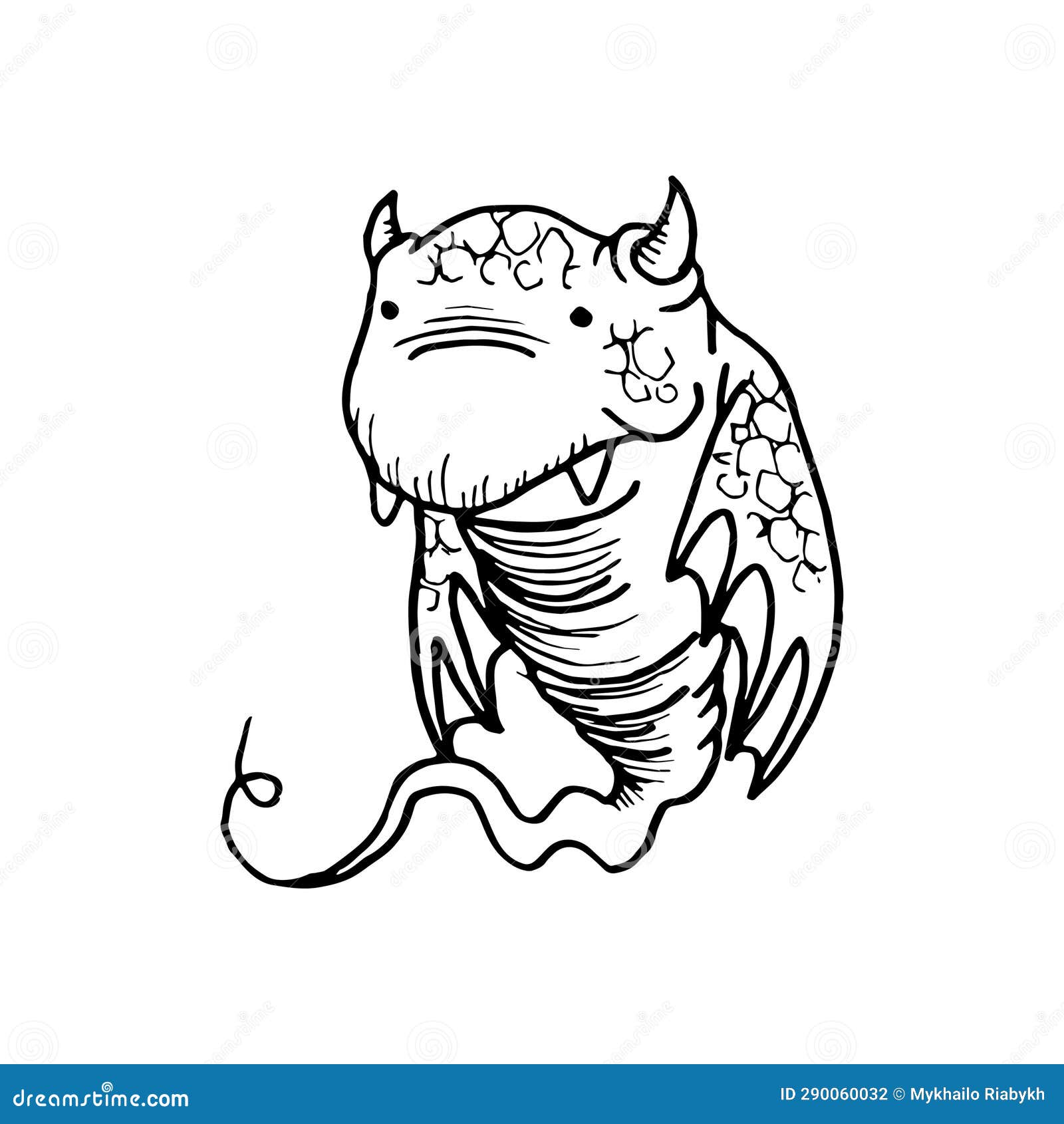 Handdrawn Magic Creature, Magic Animal Drawing Stock Vector ...