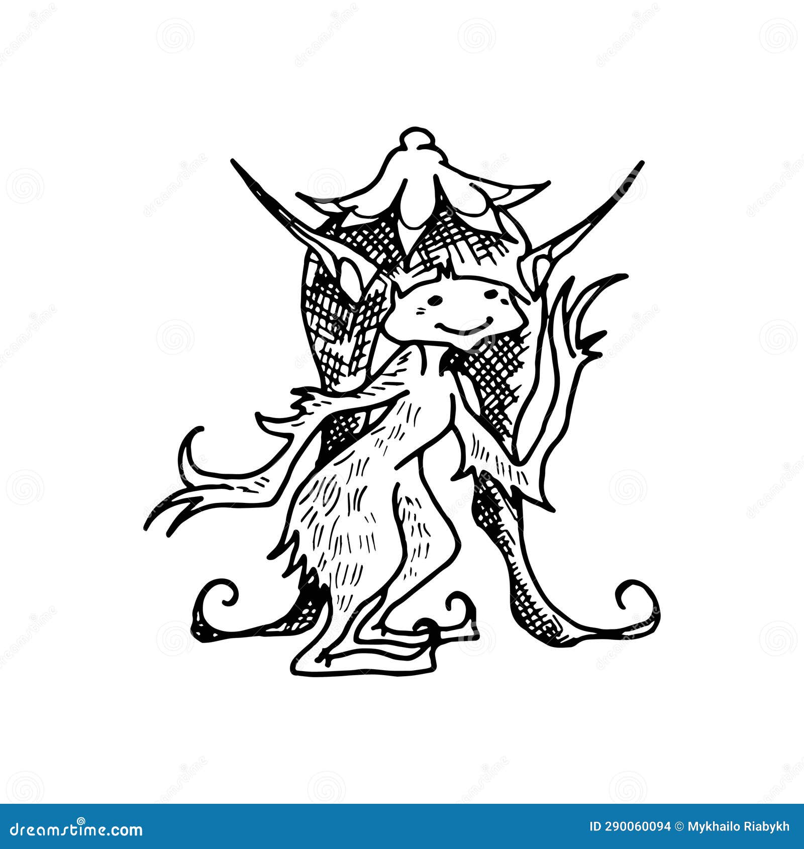 Handdrawn Magic Creature, Magic Animal Drawing Stock Vector ...