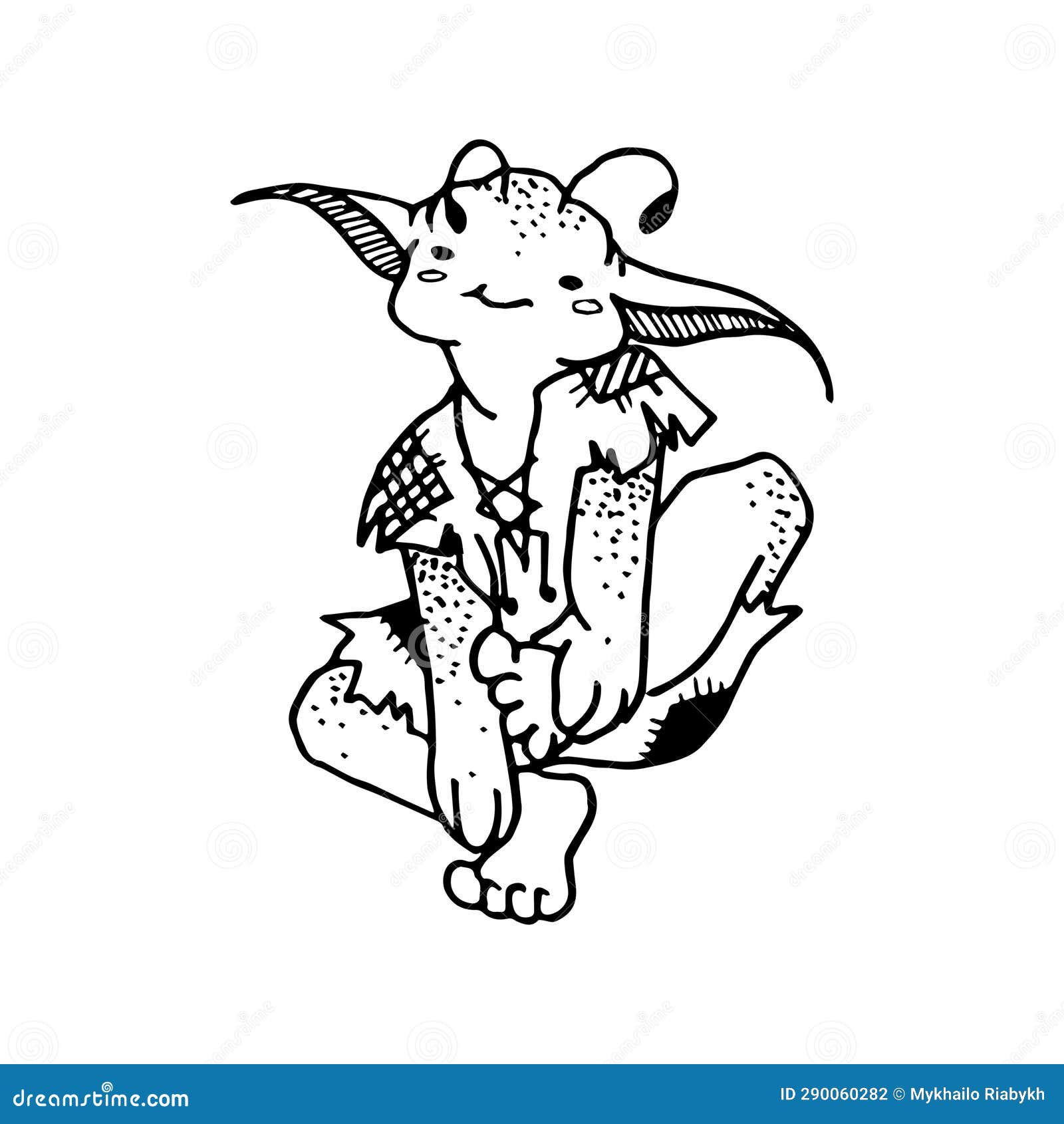 Handdrawn Magic Creature, Magic Animal Drawing Stock Illustration ...