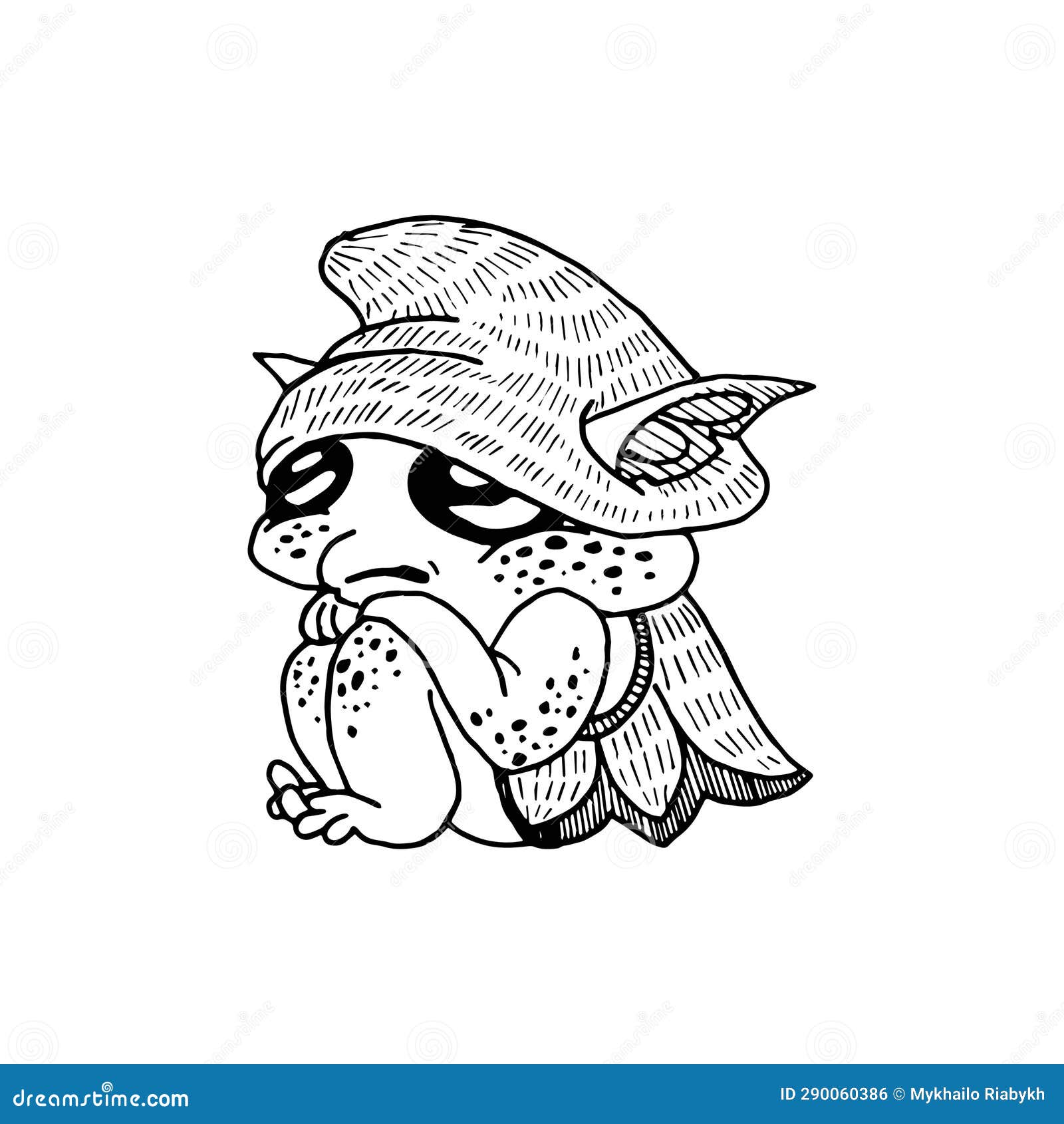 Handdrawn Magic Creature, Magic Animal Drawing Stock Illustration ...