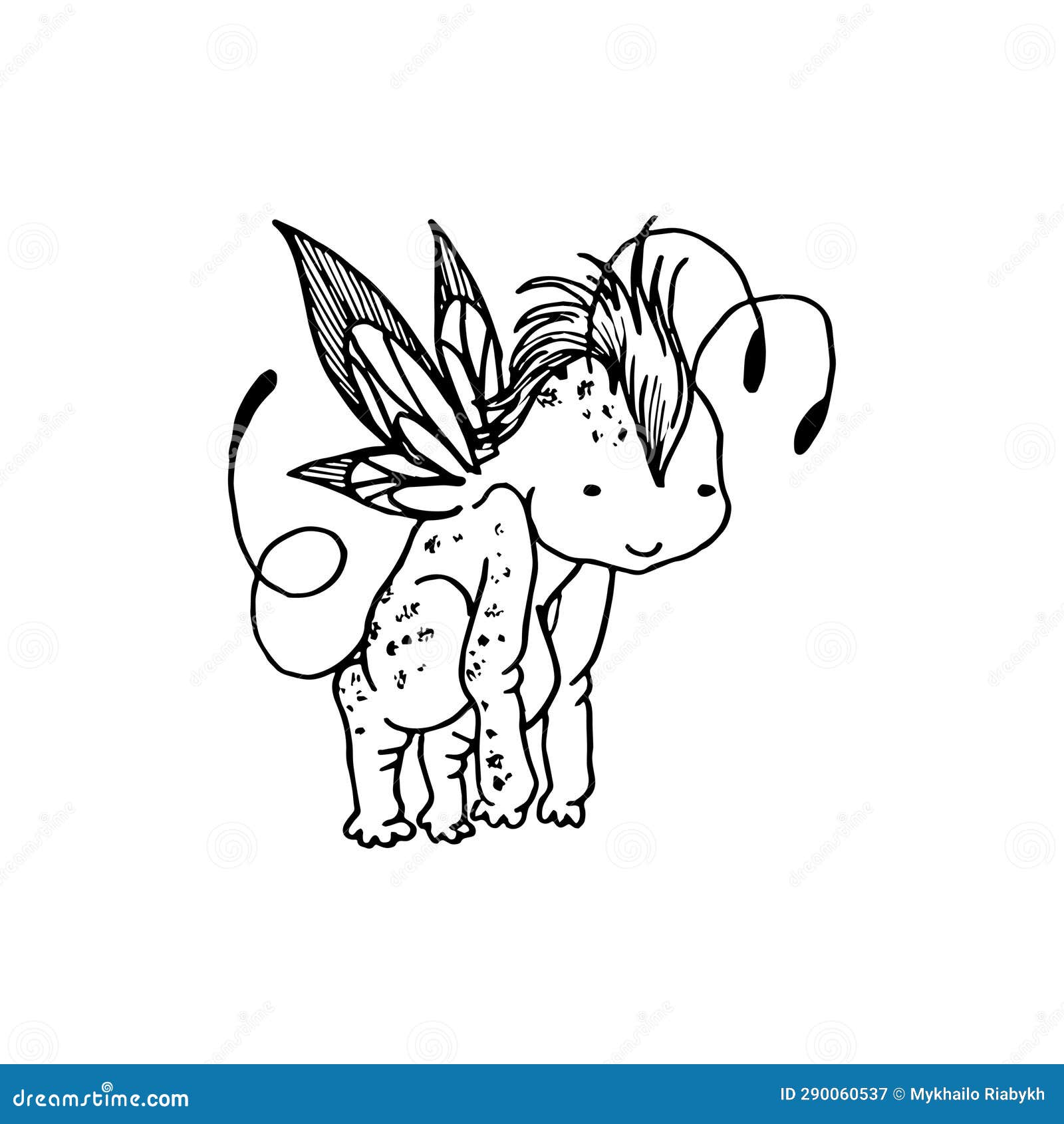 Handdrawn Magic Creature, Magic Animal Drawing Stock Vector ...