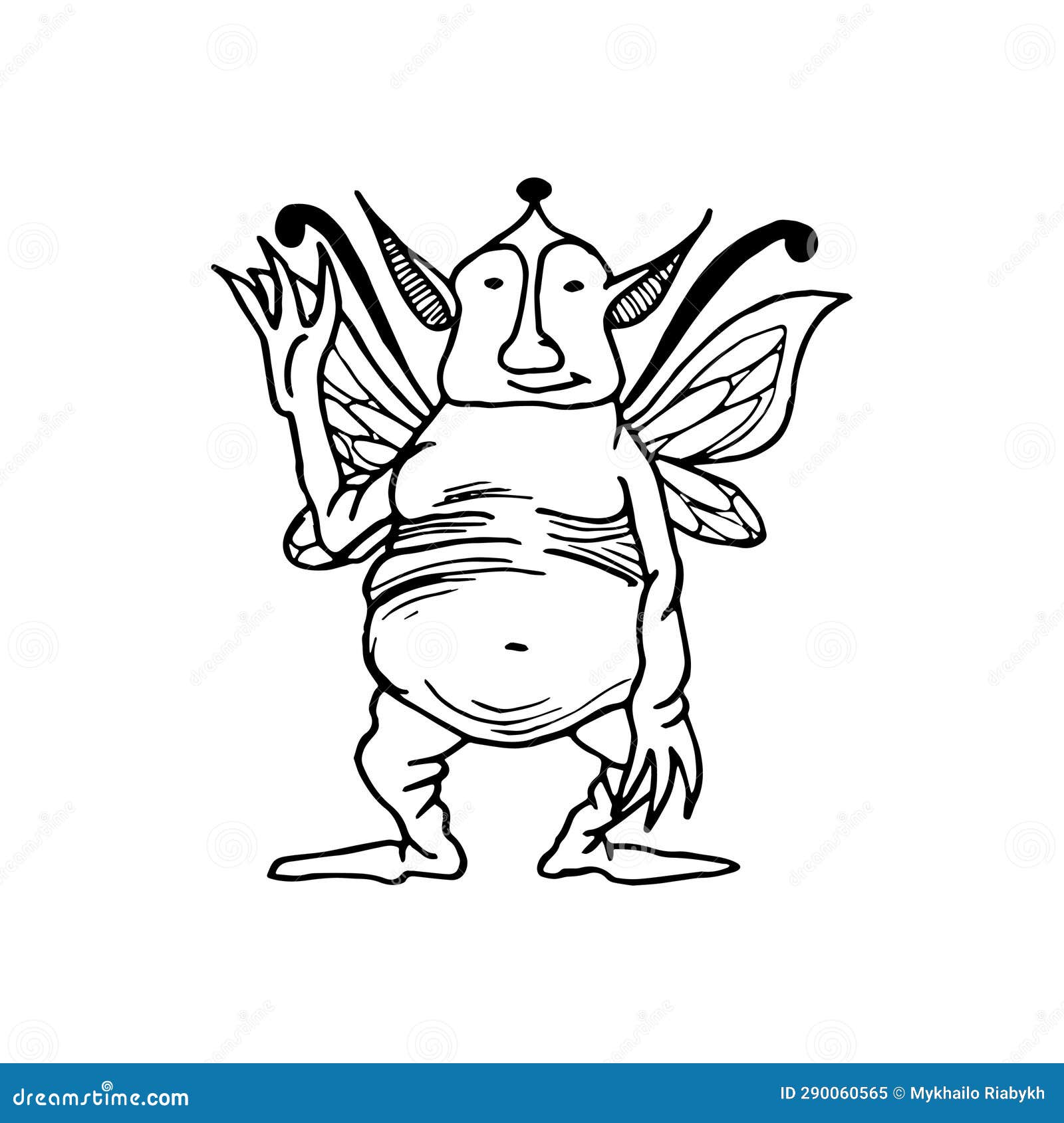 Handdrawn Magic Creature, Magic Animal Drawing Stock Vector ...