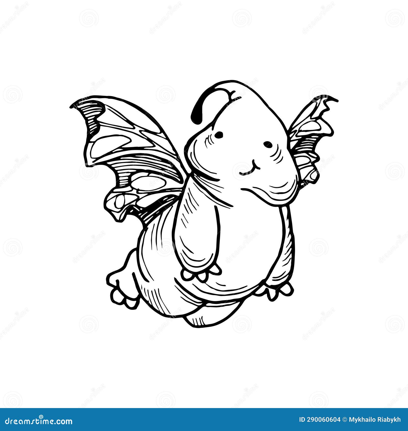 Handdrawn Magic Creature, Magic Animal Drawing Stock Illustration ...