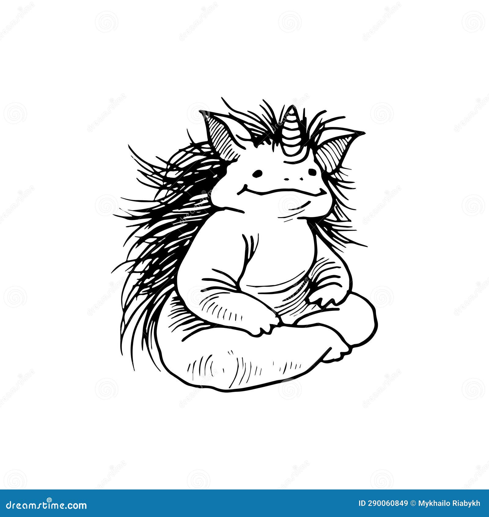 Handdrawn Magic Creature, Magic Animal Drawing Stock Vector ...