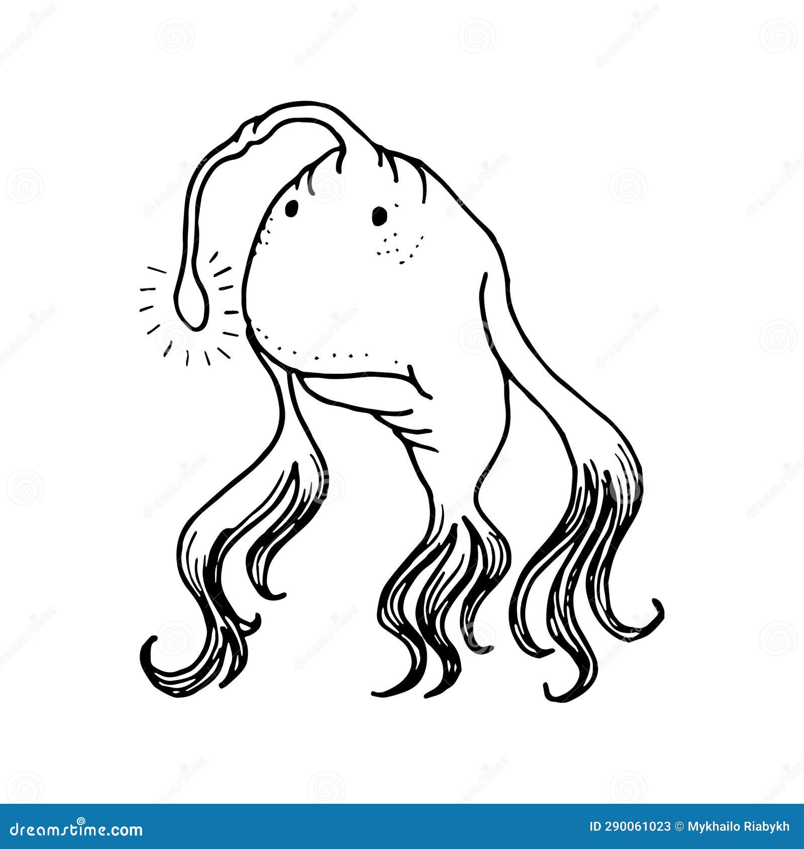 Handdrawn Magic Creature, Magic Animal Drawing Stock Vector ...