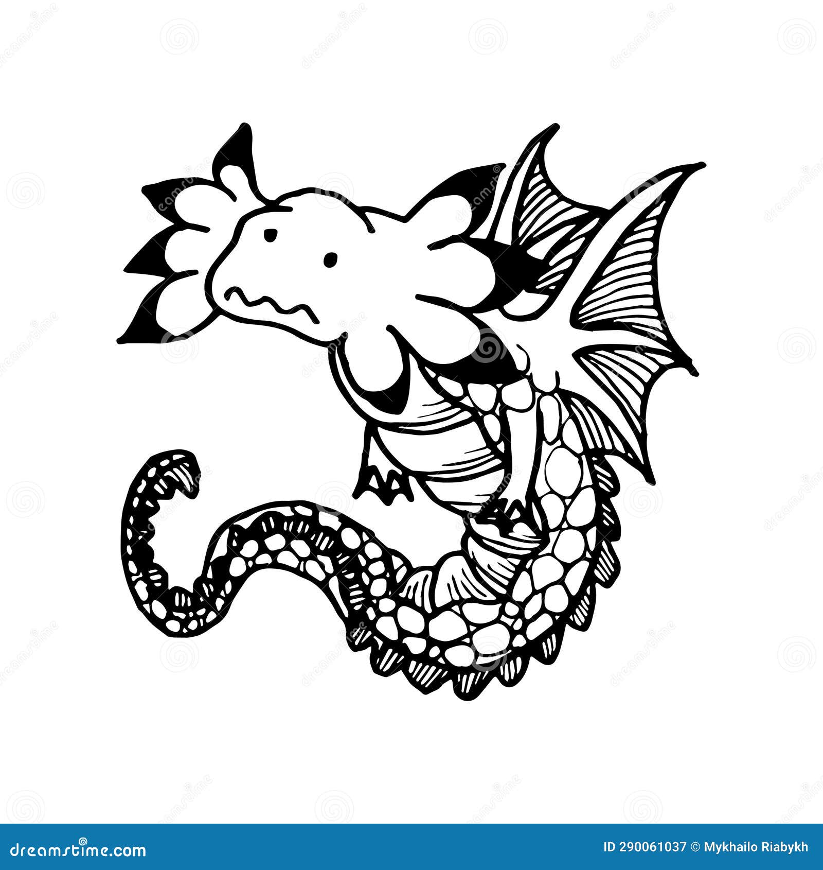 Handdrawn Magic Creature, Magic Animal Drawing Stock Vector ...