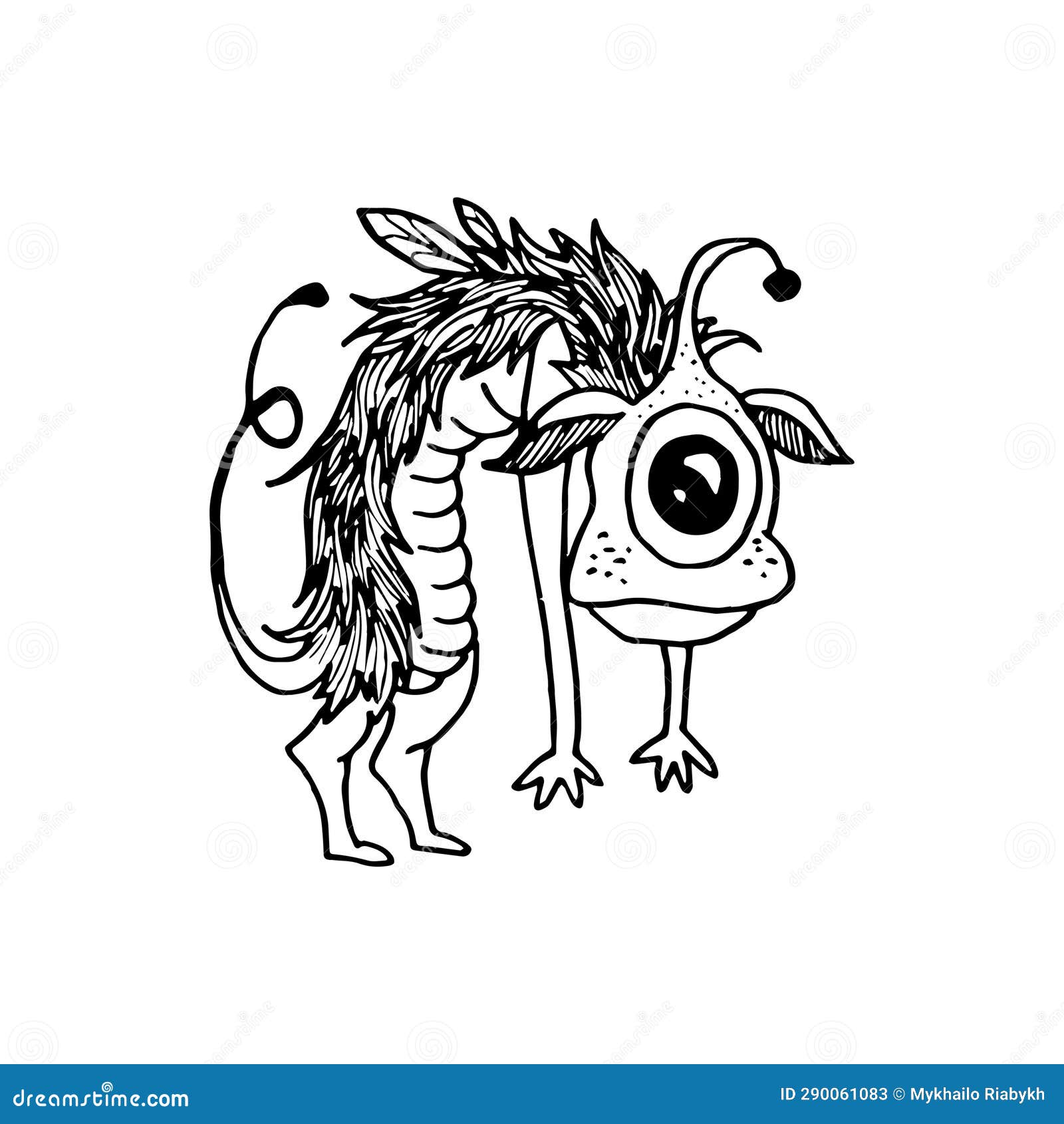 Handdrawn Magic Creature, Magic Animal Drawing Stock Vector ...