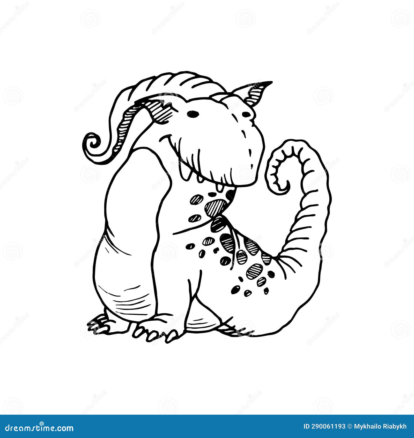 Handdrawn Magic Creature, Magic Animal Drawing Stock Vector ...