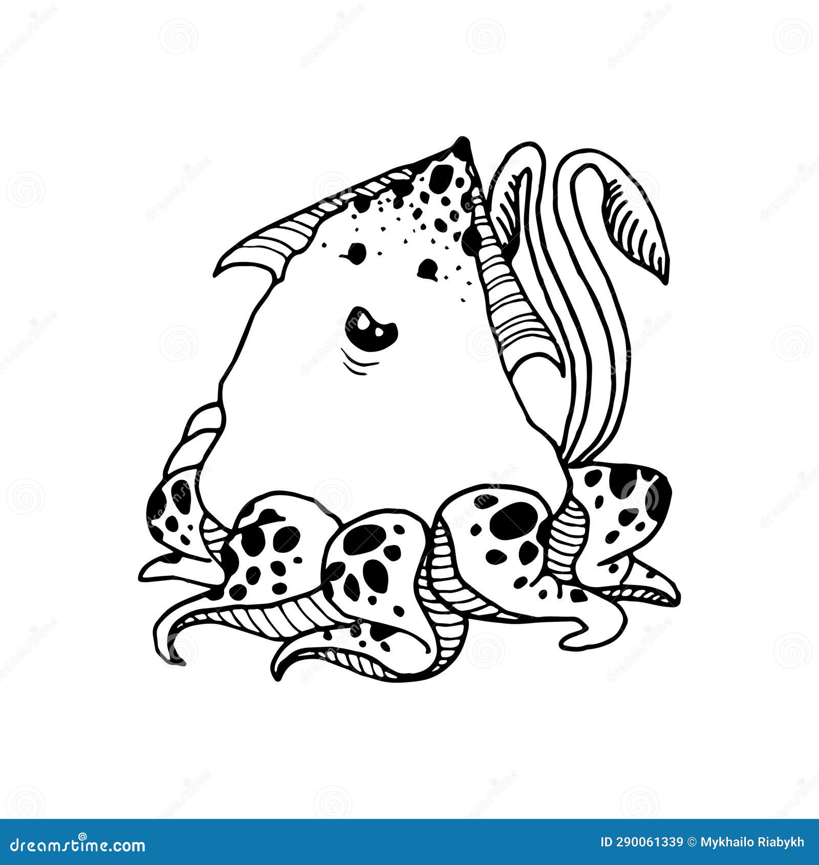 Handdrawn Magic Creature, Magic Animal Drawing Stock Vector ...