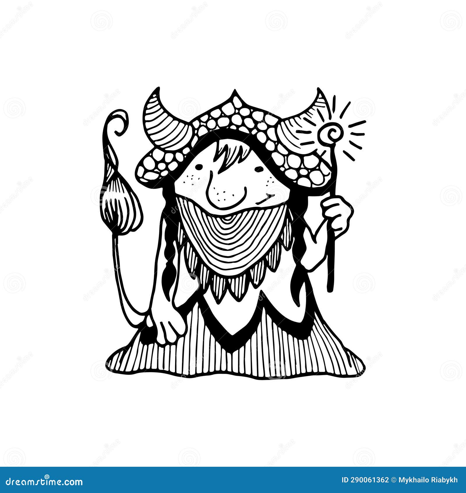 Handdrawn Magic Creature, Magic Animal Drawing Stock Vector ...