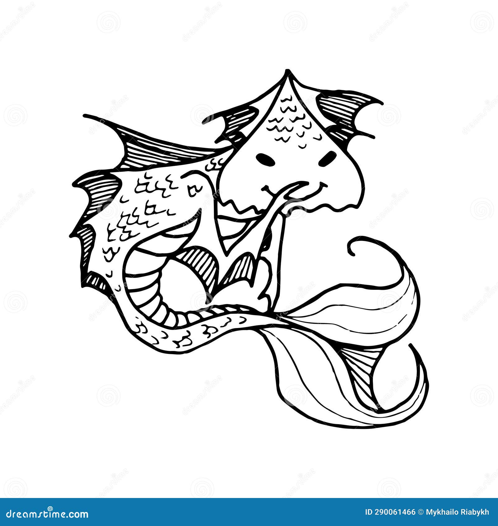Handdrawn Magic Creature, Magic Animal Drawing Stock Vector ...