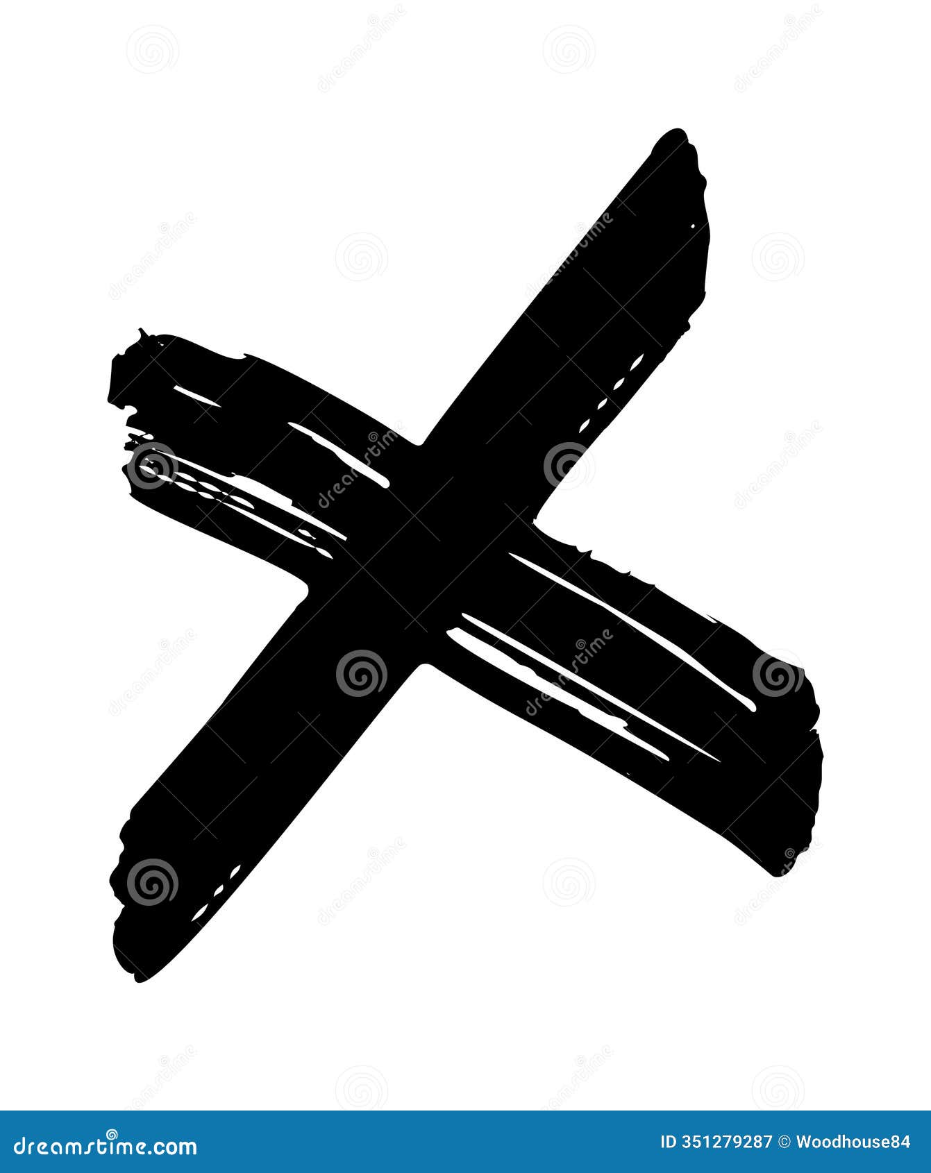 Handdrawn Multiplication Sign Scribble Symbol Stock Vector ...