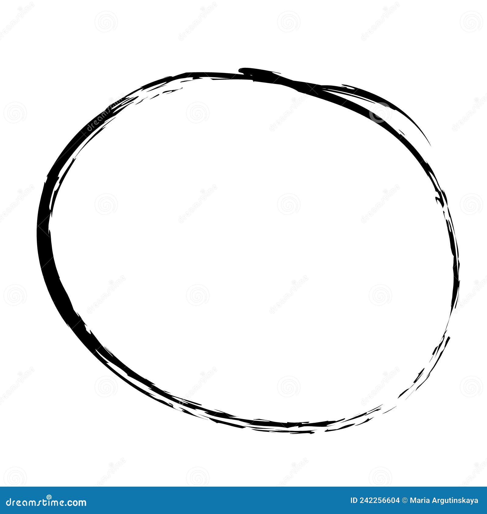 Handdrawn Pen Drawing Circles Vector Set on Note Page Stock Vector ...