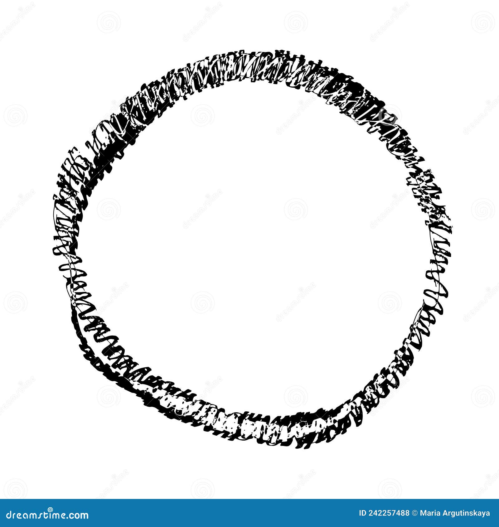 Handdrawn Pen Drawing Circles Vector Set on Note Page Stock Vector ...