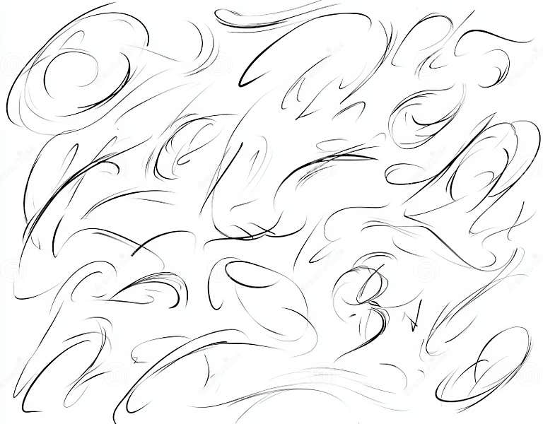 Handdrawn Random Signatures, Abstract Strokes, Sign Samples, Scribbles ...