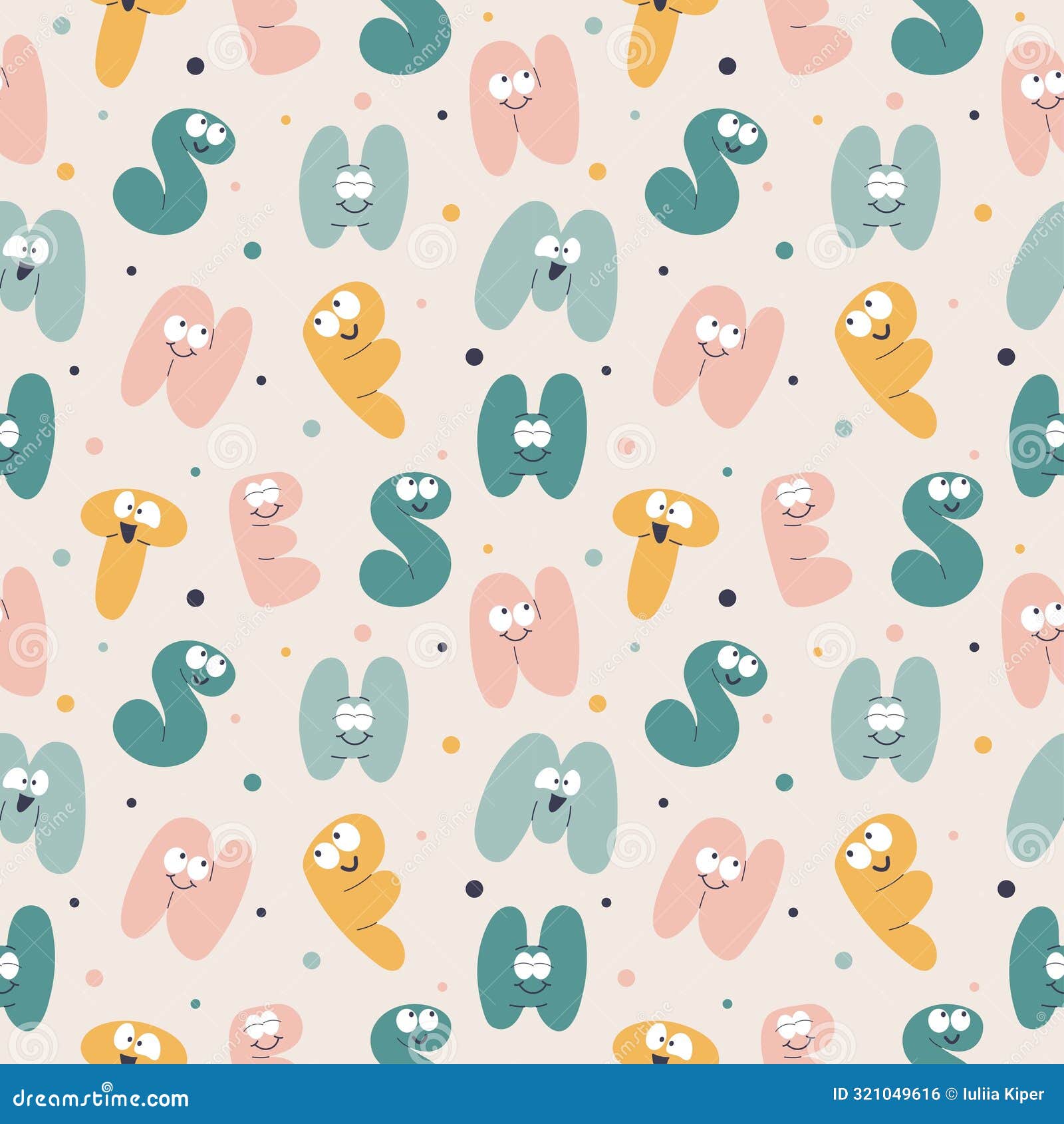 Smiling Bubble Letters, Cute Alphabet In Cartoon Graffiti Style, Funny ...