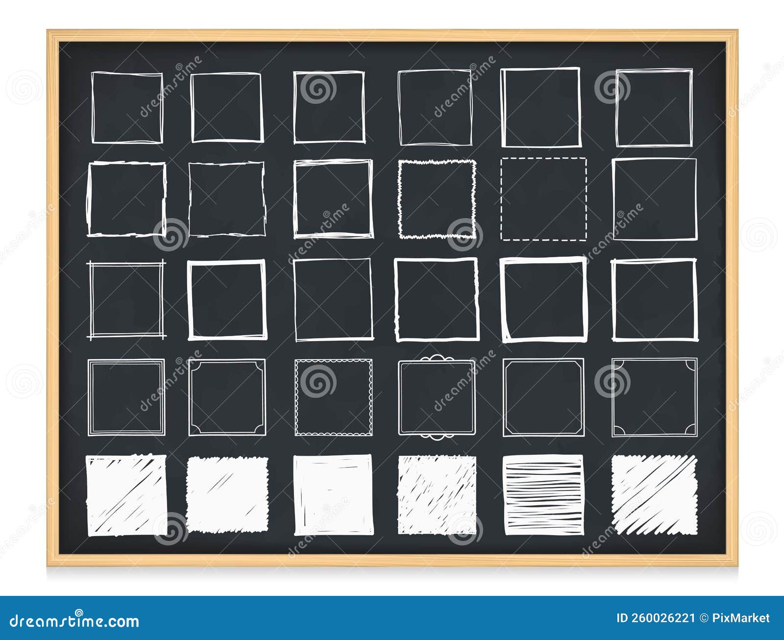 Handdrawn Squares stock vector. Illustration of graphic - 260026221