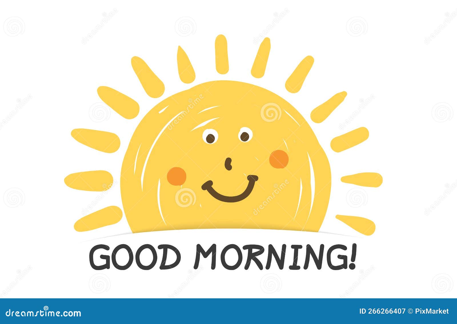 Handdrawn Sun stock vector. Illustration of sunlight - 266266407