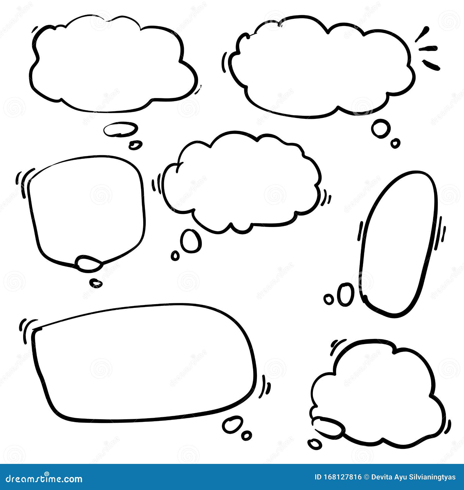 Handdrawn Think Bubble for Social Network, App, Wallpaper and Poster ...