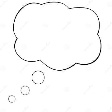 Vector Illustration of a Comic Style Thinking Bubble Stock Illustration - Illustration of ...