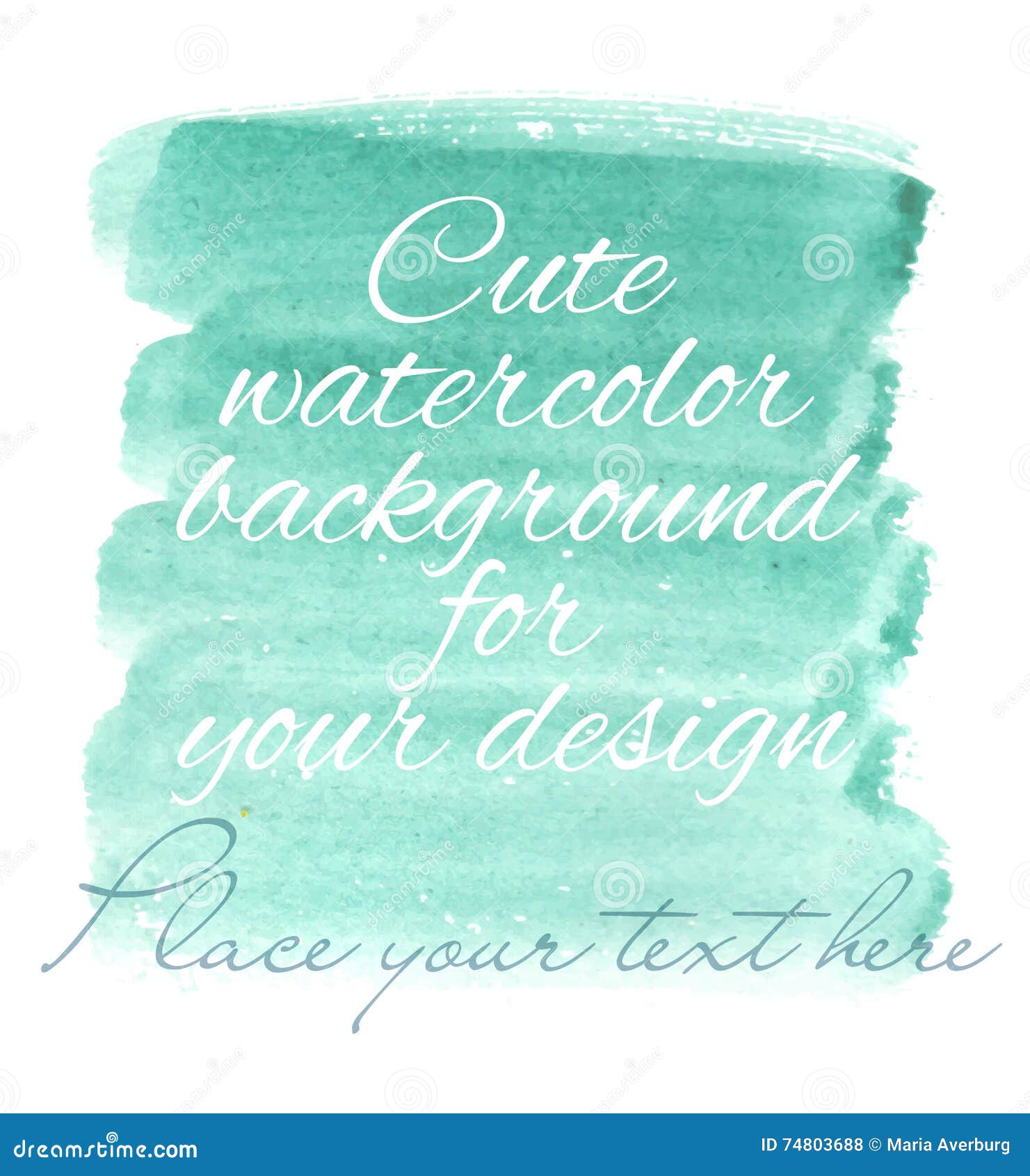 Handdrawn Watercolor Background with Designed Text Stock Vector ...