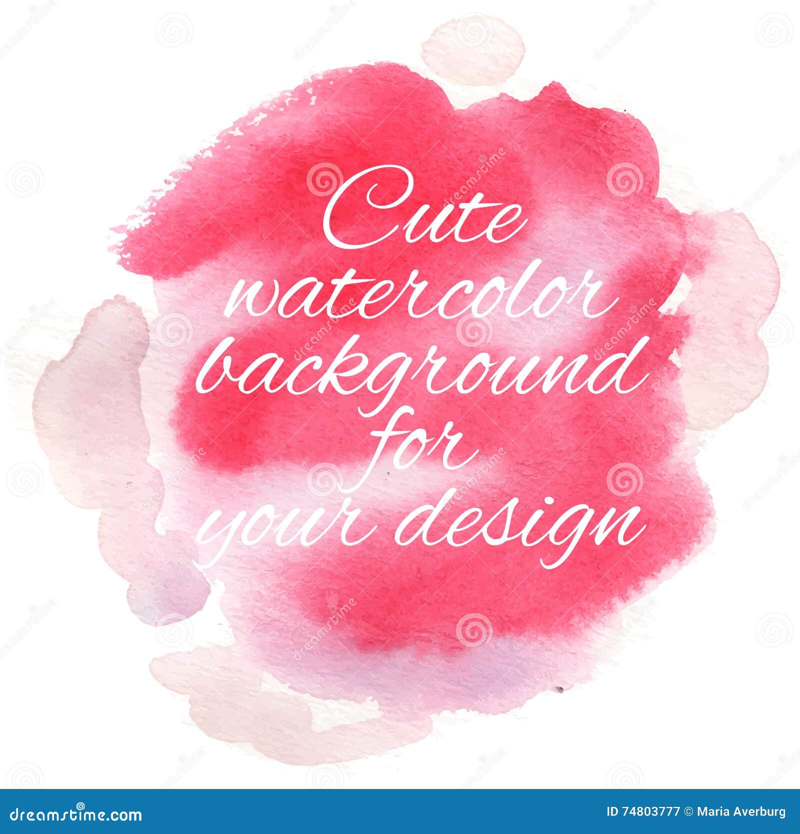 Handdrawn Watercolor Background with Designed Text Stock Vector ...