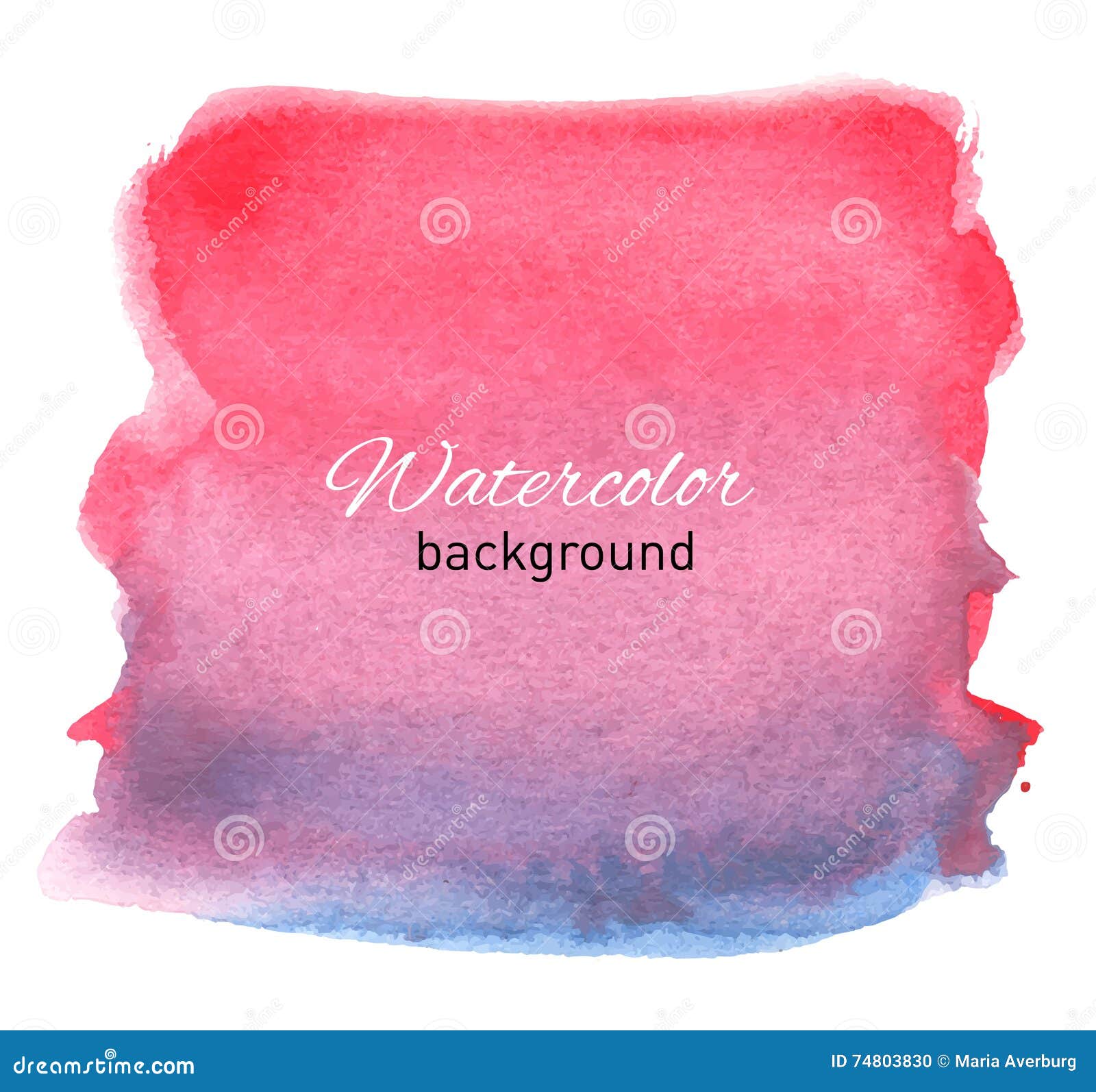 Handdrawn Watercolor Background with Designed Text Stock Vector ...