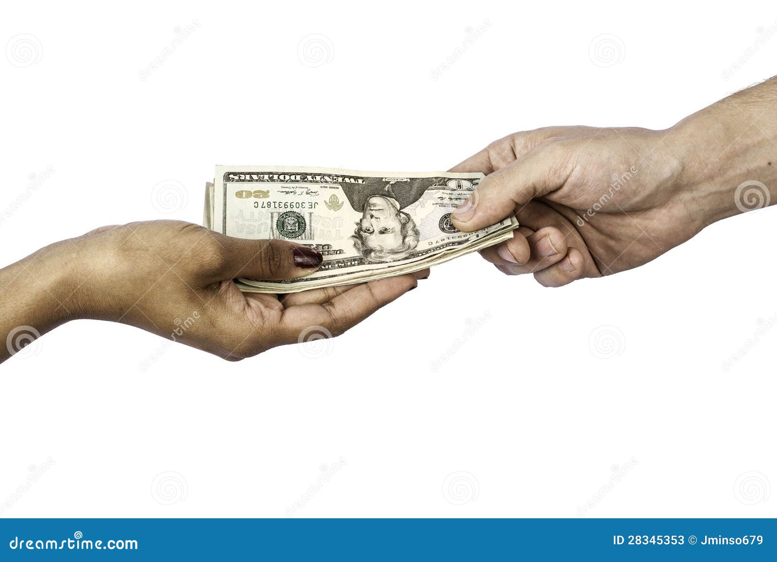Handen die geld ruilen stock afbeelding. Image of vinger - 28345353