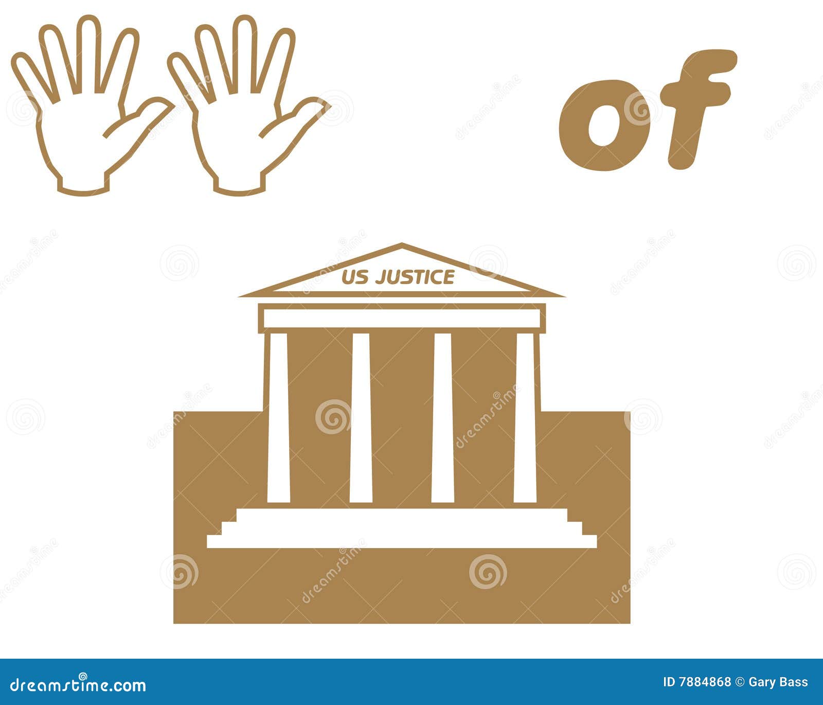 Handen Van De Symbolen Van De Rechtvaardigheid Stock Illustratie ...