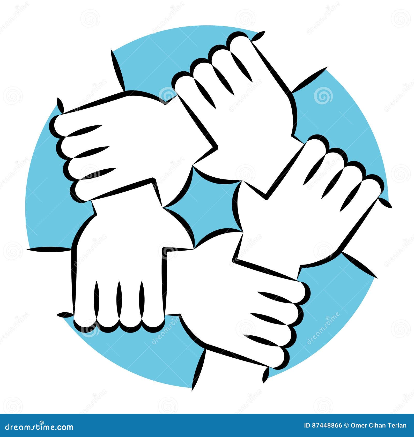 Handenholding Elkaar Voor Solidariteit En Eenheid Vector Illustratie ...