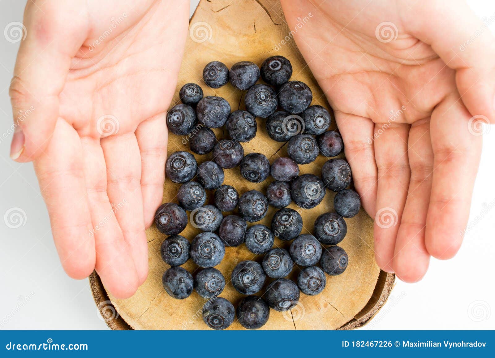 A Handful of Blueberries in Your Hands Stock Photo - Image of berry ...