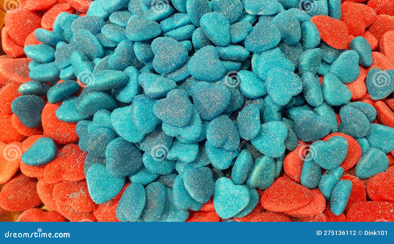Handful of Bright Candy in the Form of Hearts Stock Photo - Image of ...