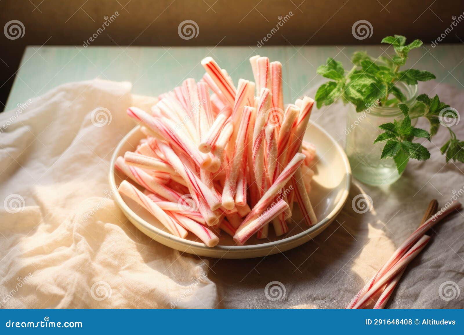 A Handful of Candy Canes on a Pastel-colored Table Stock Photo - Image ...