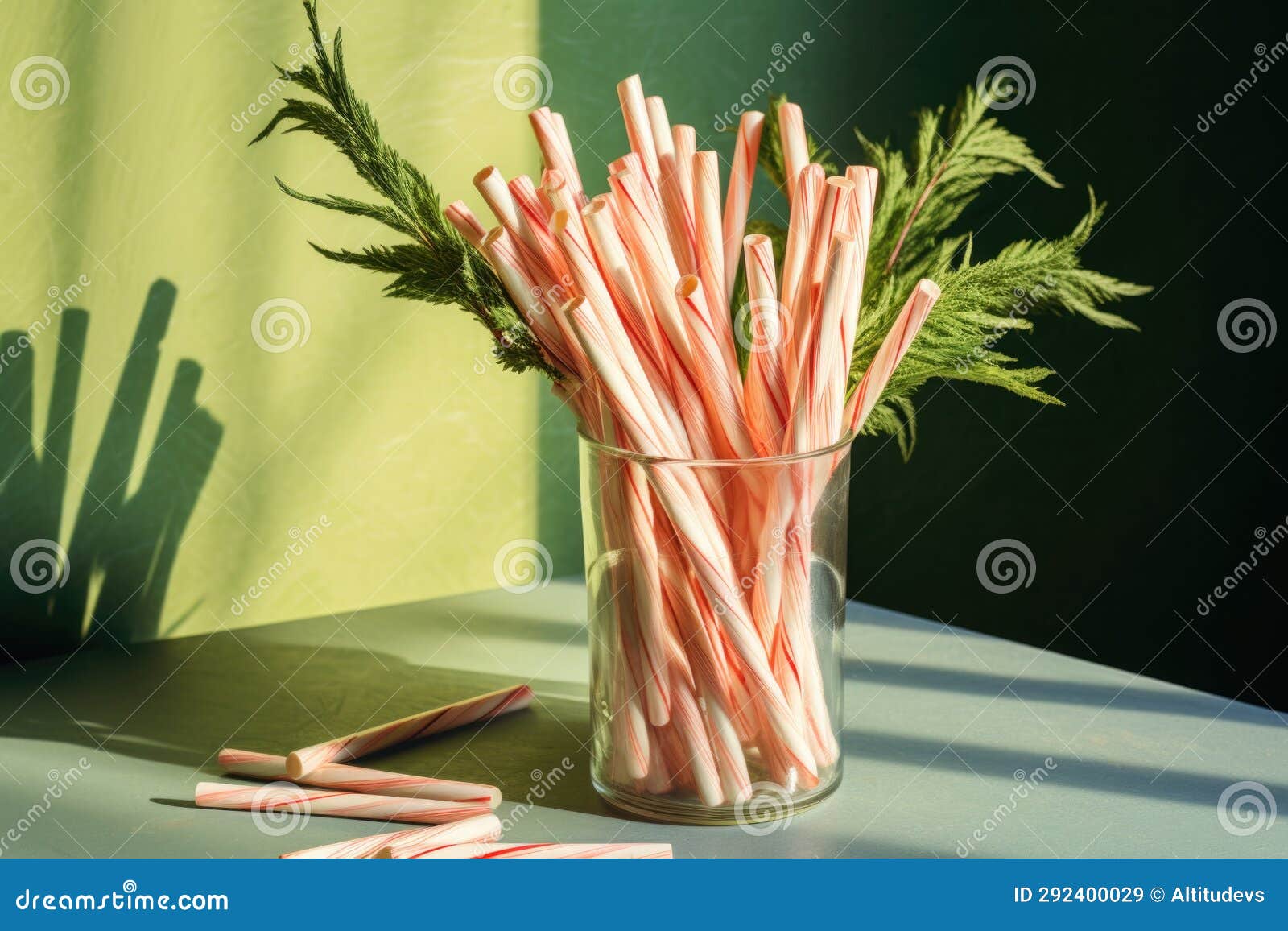 A Handful of Candy Canes on a Pastel-colored Table Stock Image - Image ...