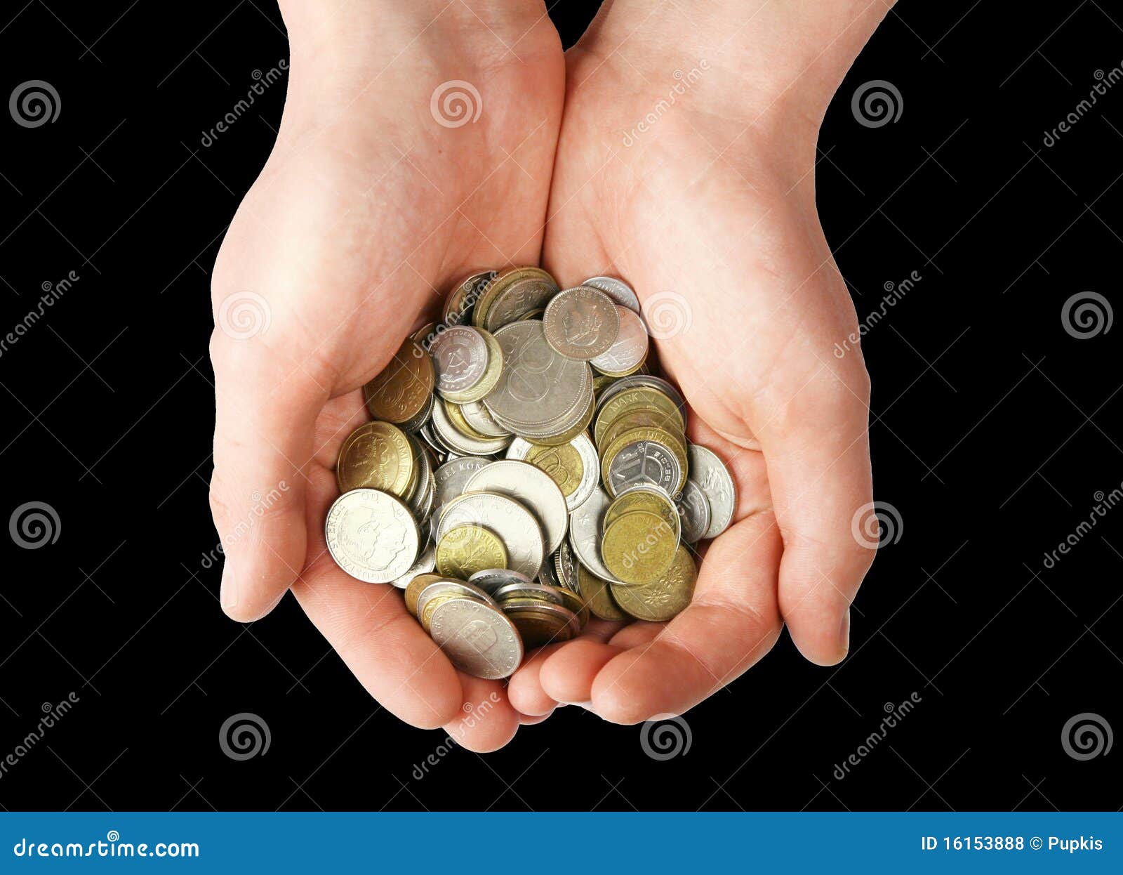 Handful of coins stock photo. Image of loan, concept - 16153888