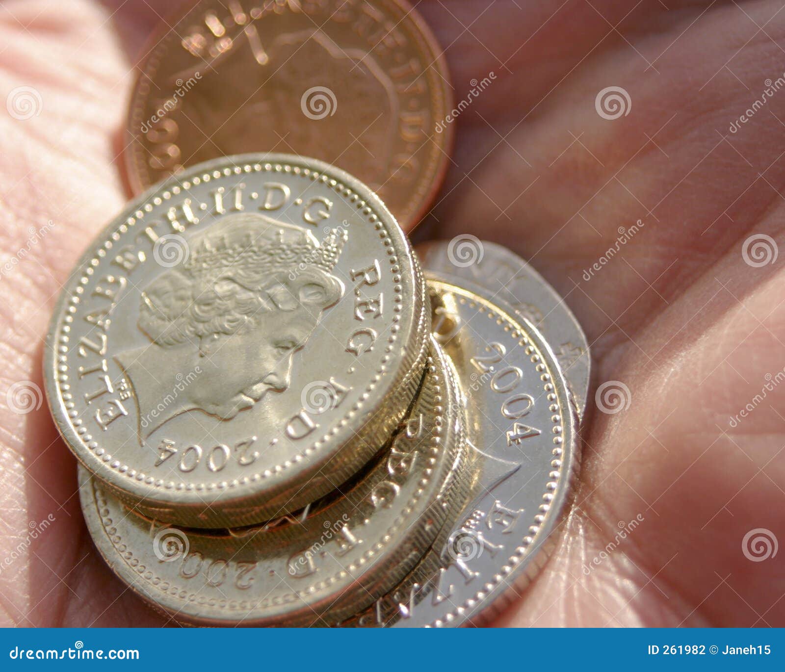 Handful of coins editorial photography. Image of currency - 261982