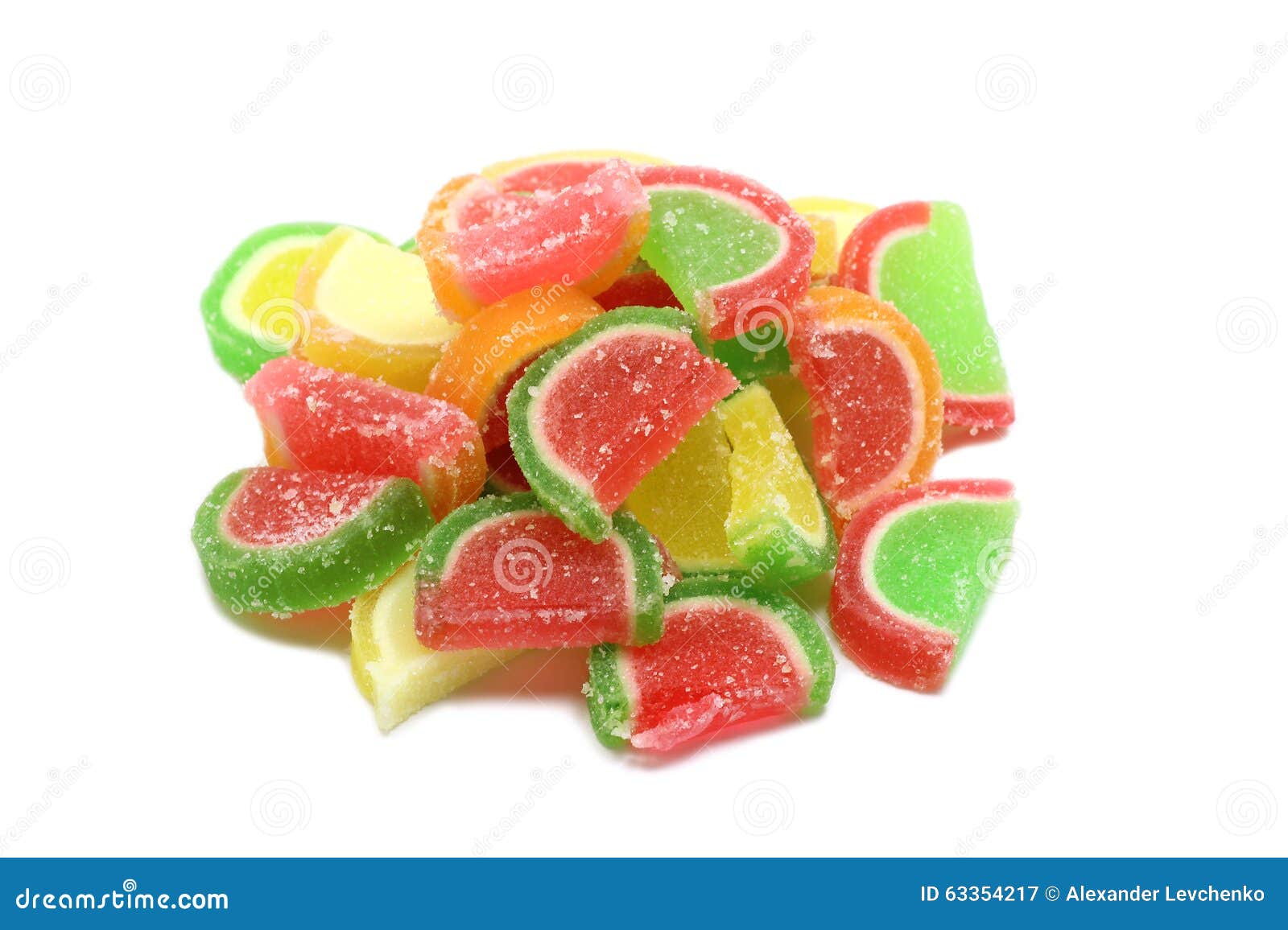 A Handful of Colored Fruit Jelly Stock Image - Image of healthy, sugar ...
