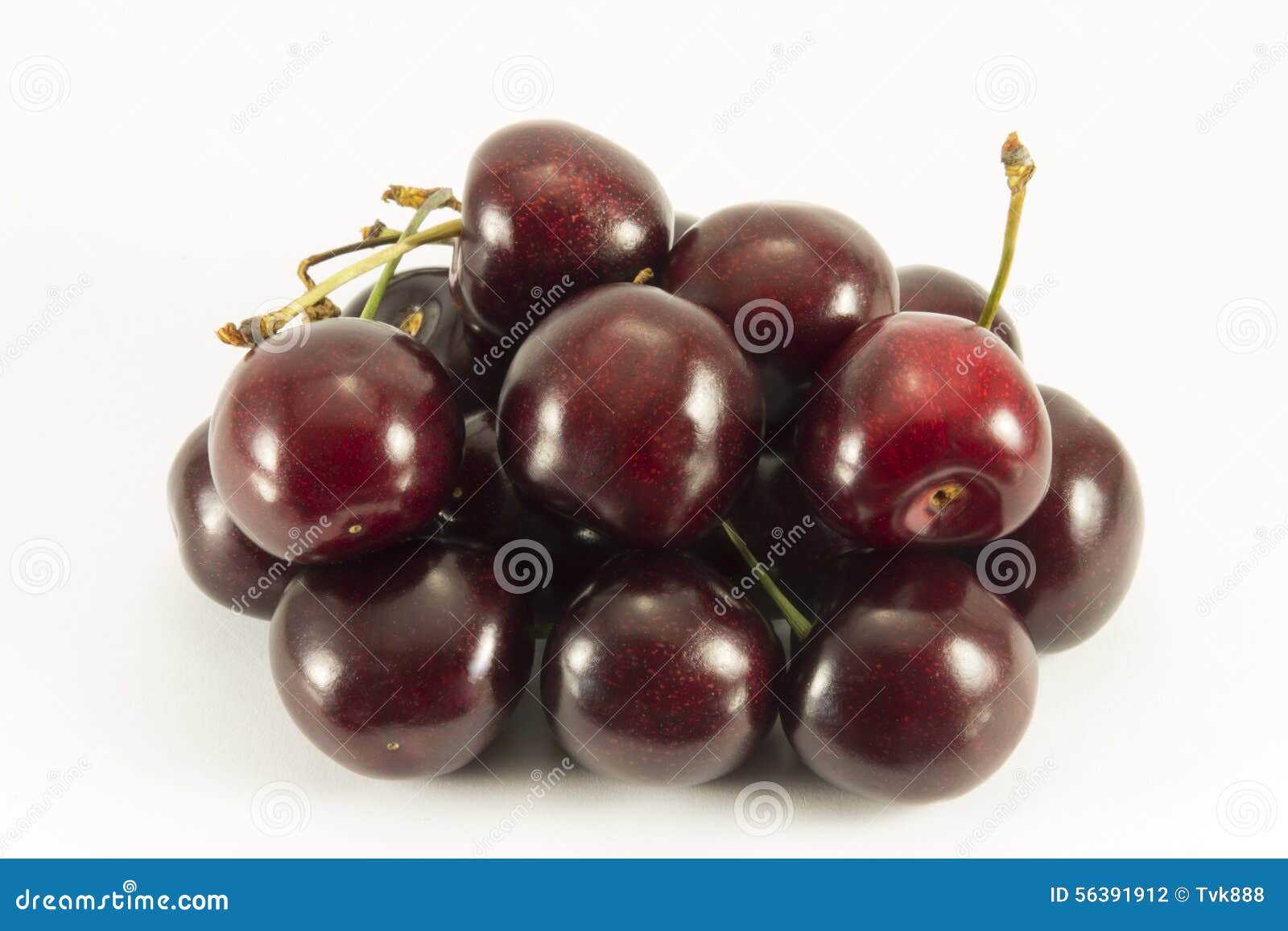 Handful of Dark Red Sweet Cherry Stock Photo - Image of diet, vegan ...