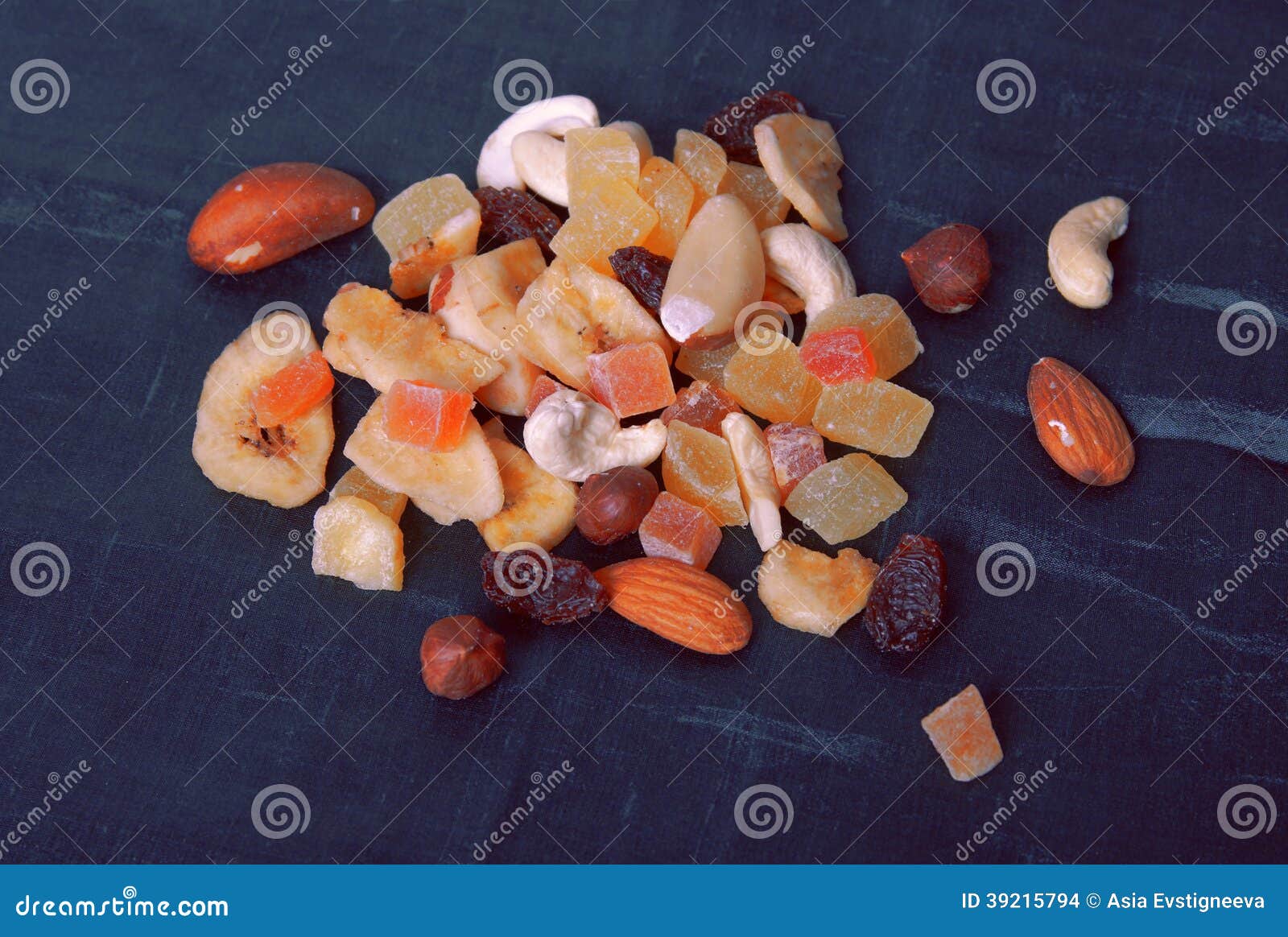 A handful of dried fruit stock photo. Image of nutrition - 39215794