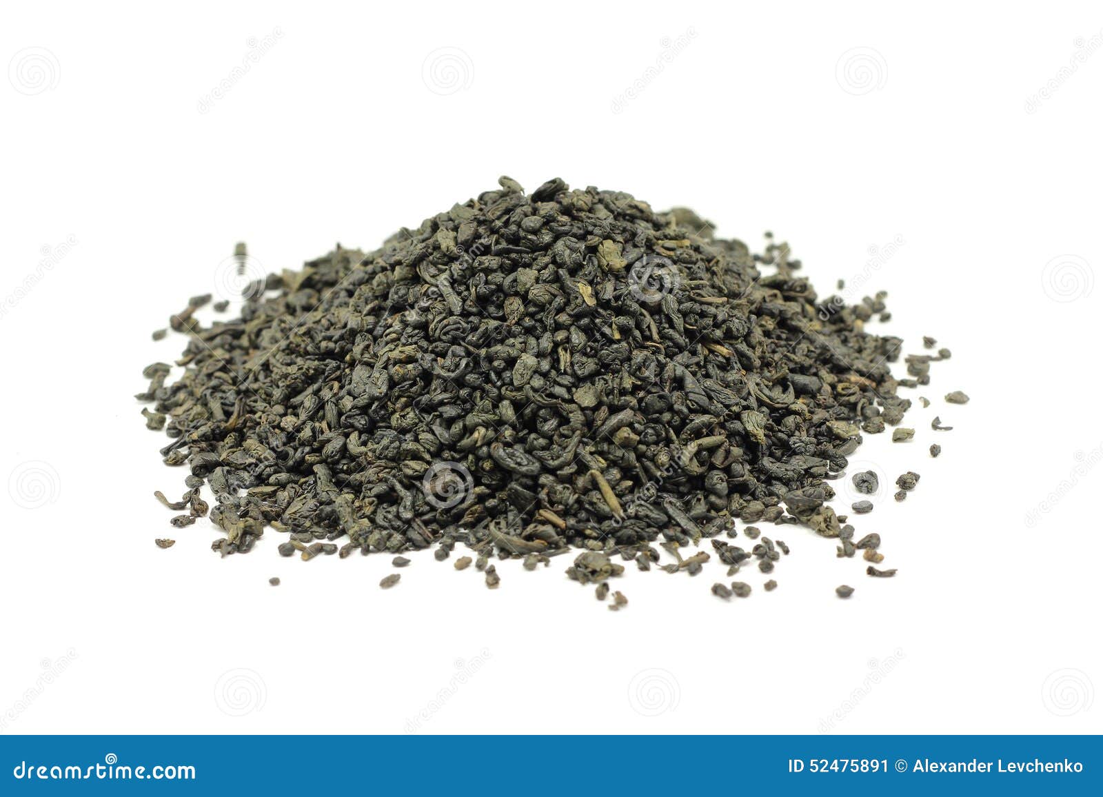 A Handful of Dried Green Tea Leaves Stock Image - Image of healthy ...