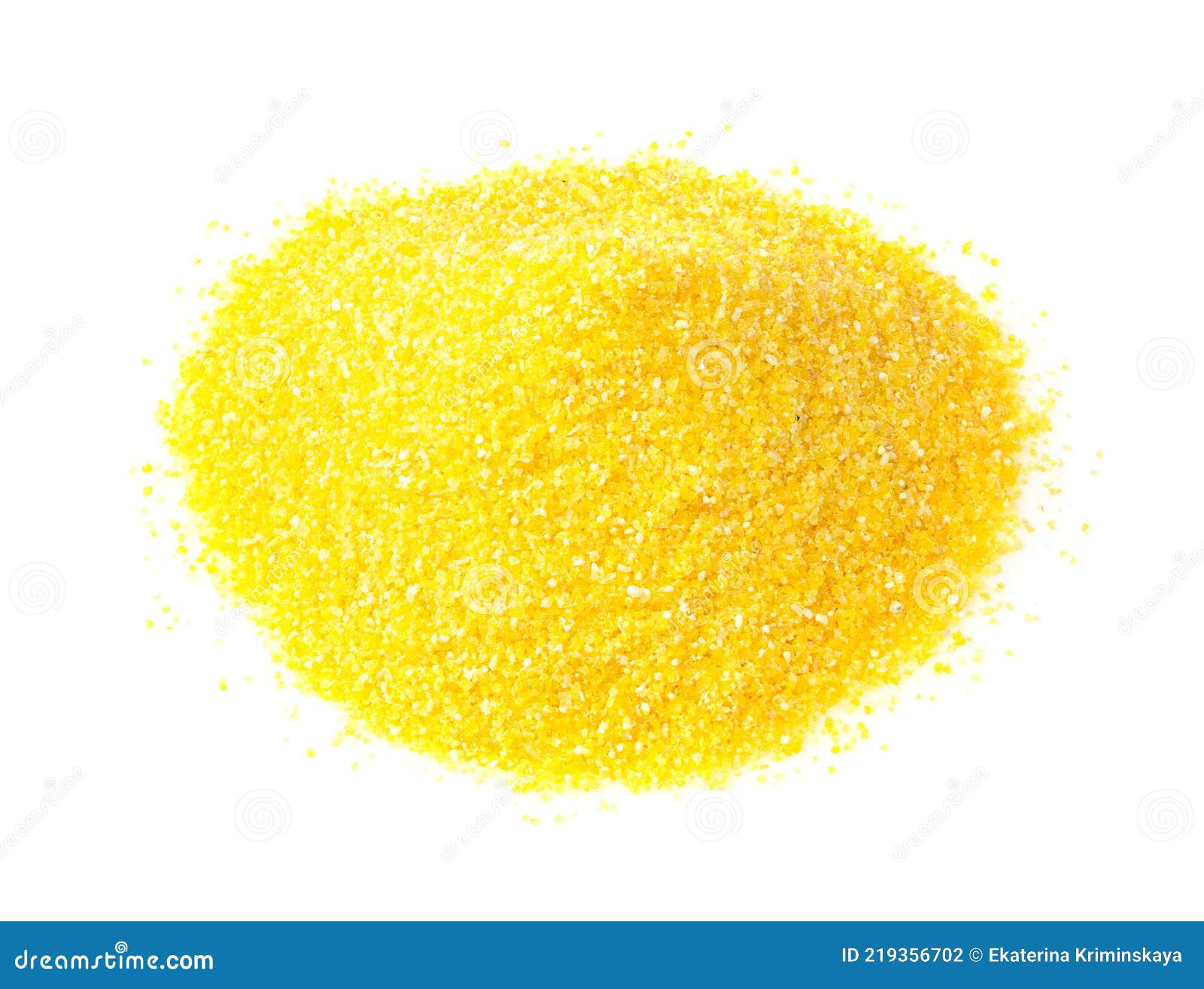 Handful of Fine Ground Cornmeal Closeup on White Stock Photo - Image of ...