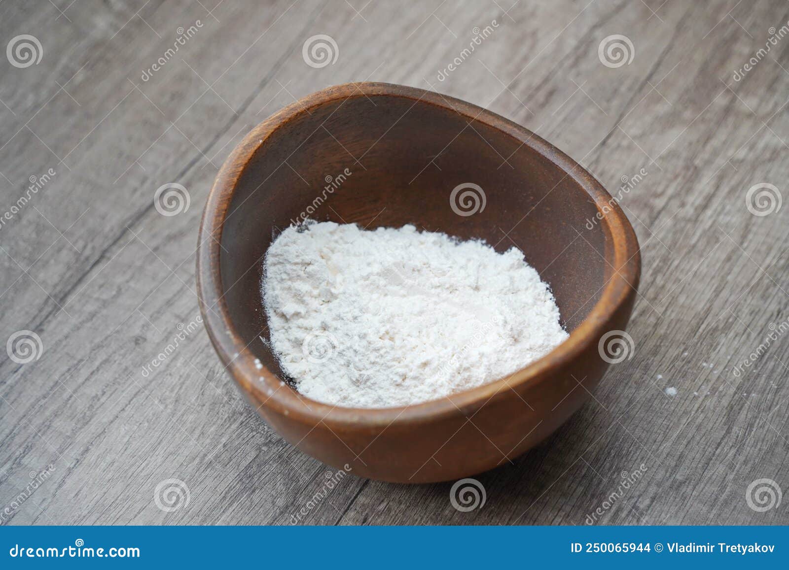A Handful of Flour is in a Plate on the Table Stock Photo - Image of ...