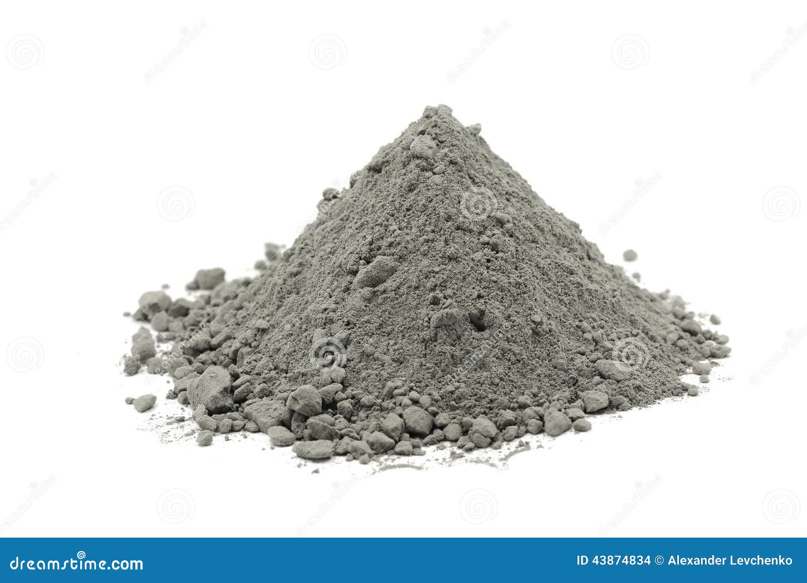 Handful of Gray Cement Powder Stock Photo - Image of industry, additive ...