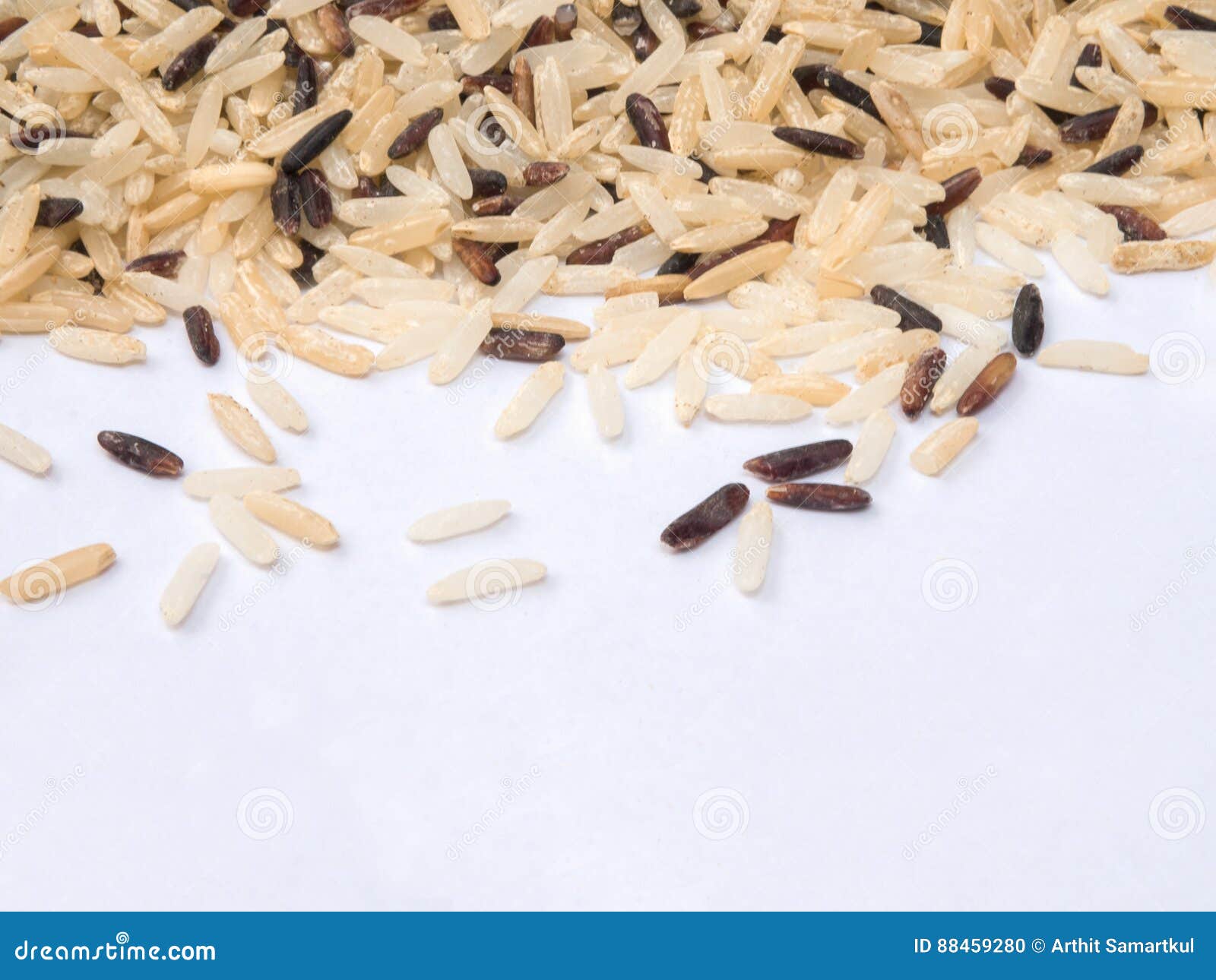 Handful of mix grain rice stock photo. Image of background - 88459280