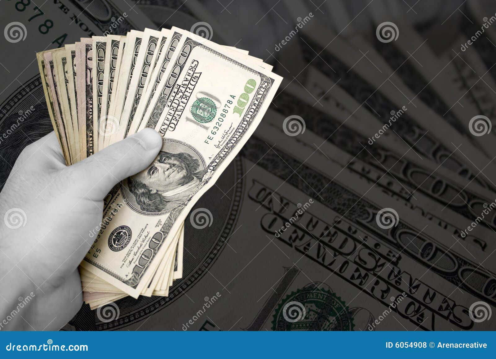 Handful of Money stock photo. Image of green, cash, bills - 6054908