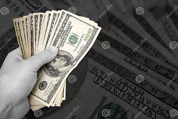 Handful of Money stock photo. Image of green, cash, bills - 6054908