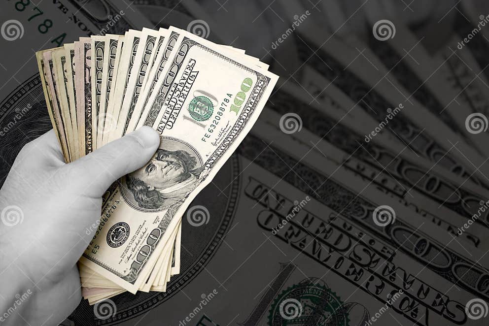 Handful of Money stock photo. Image of green, cash, bills - 6054908